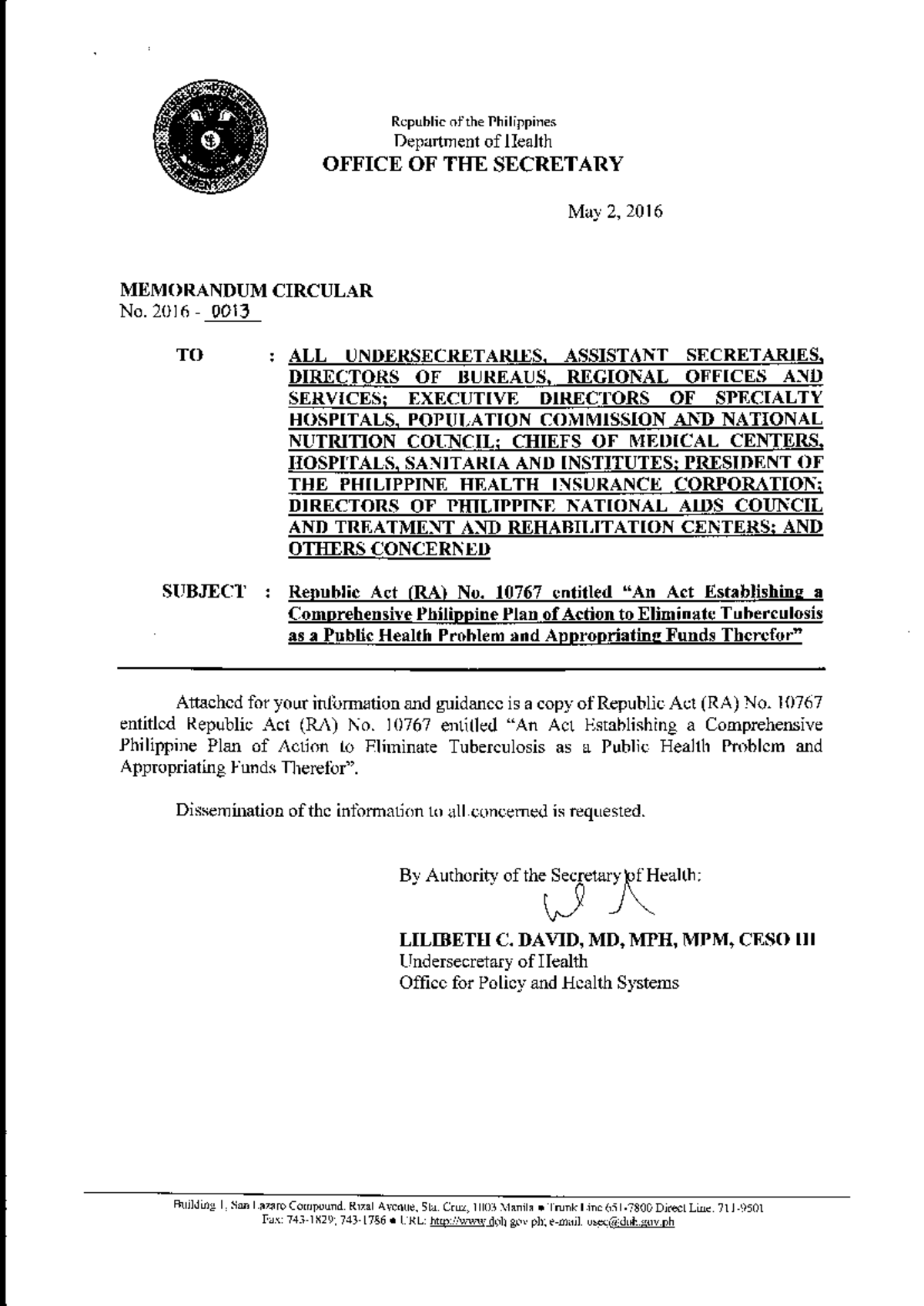 Mc2016-0013 - MEMORANDUM CIRCULAR No.2016 - 0013 - Republic of the ...
