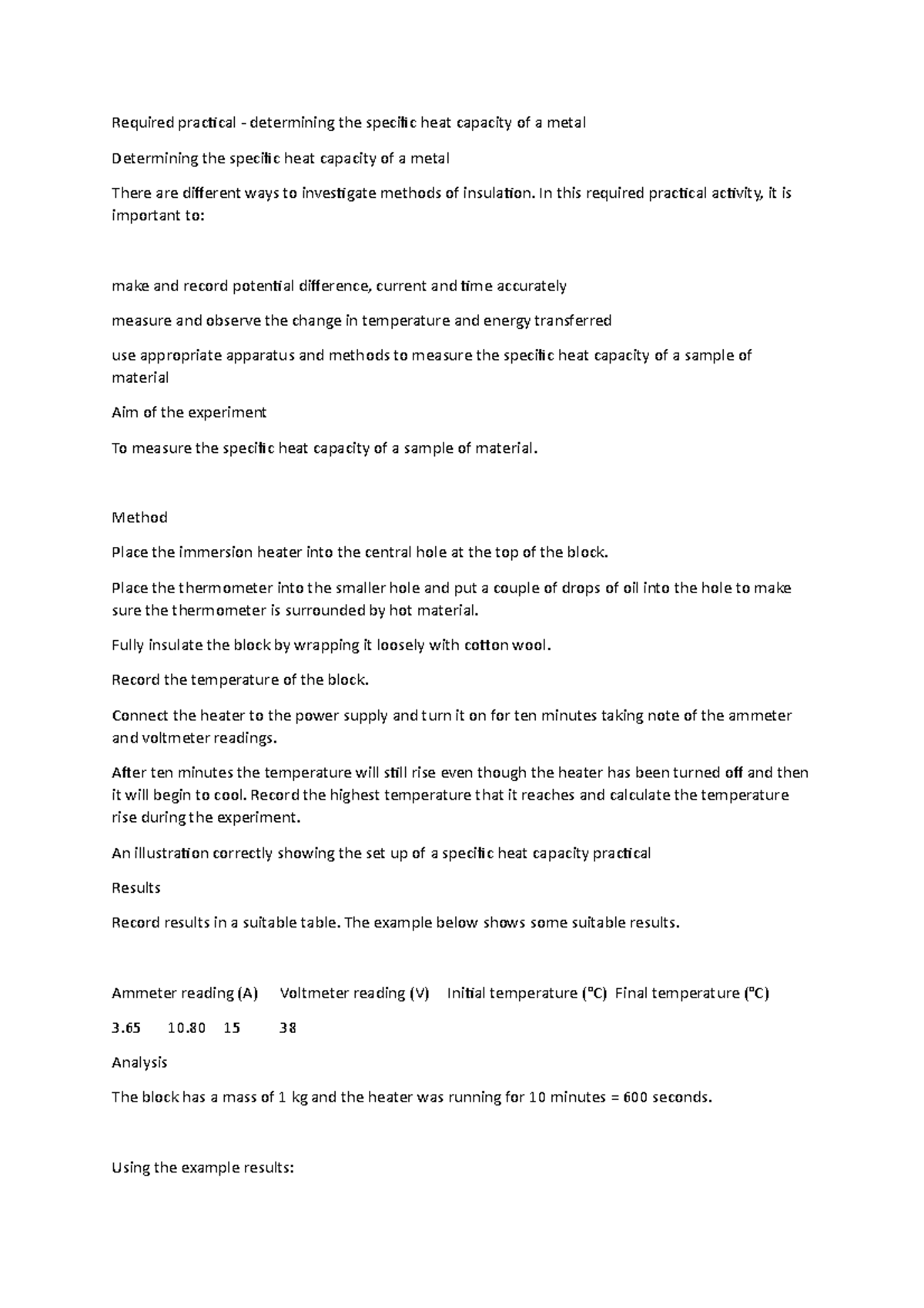 Biology notes - part 37 - Required practical - determining the specific ...
