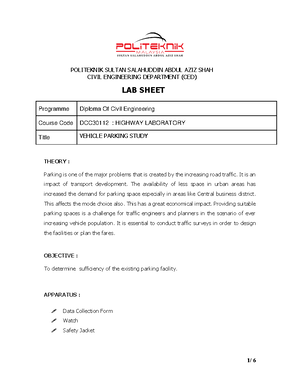 Fyp Final report - Civil Engineering - POLITEKNIK SULTAN SALAHUDDIN ...