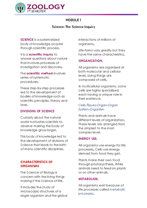 Zoology Reviewer FOR Laboratory Moving EXAM - ZOOLOGY REVIEWER FOR ...