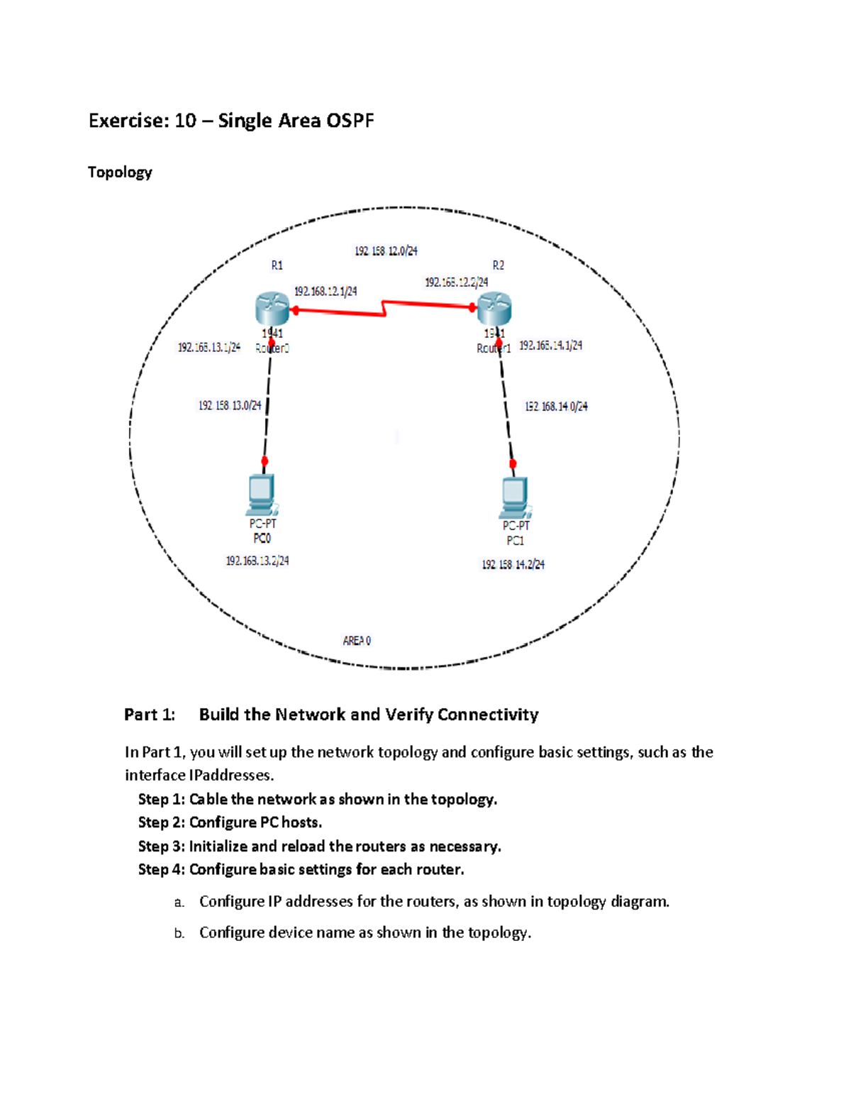 Ex10 Single Area OSPF - Osf antaraa ki - Exercise: 10 – Single Area ...