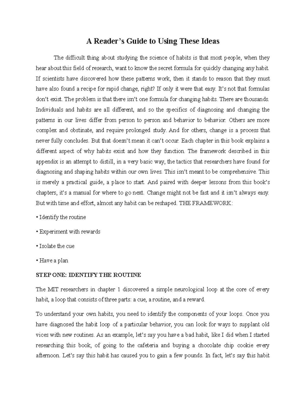 A Reader’s Guide to Using These Ideas - A Reader’s Guide to Using These ...