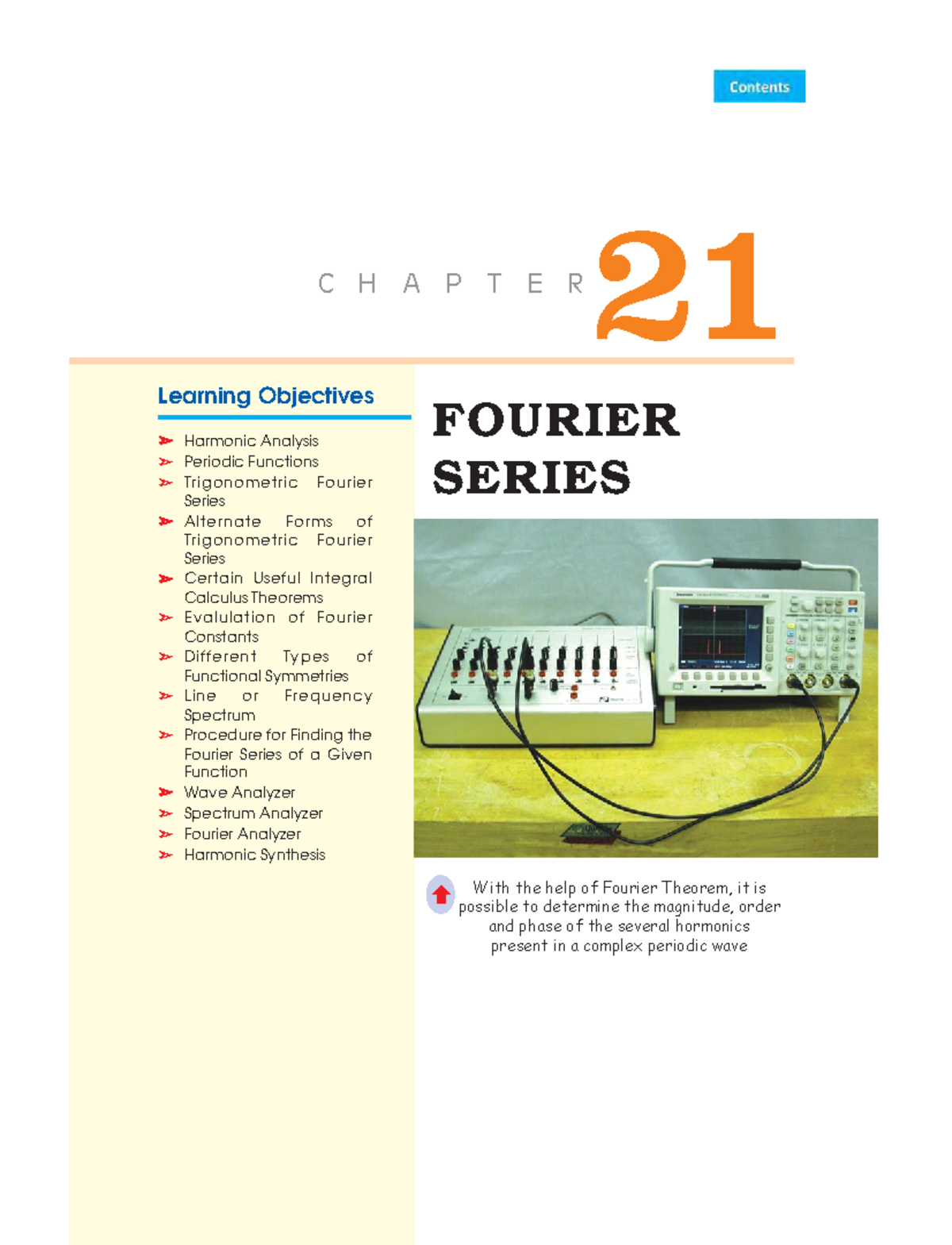 Fourier Series - FOURIER SERIES 21 ####### C H A P T E R Learning Objectives Harmonic Analysis ...