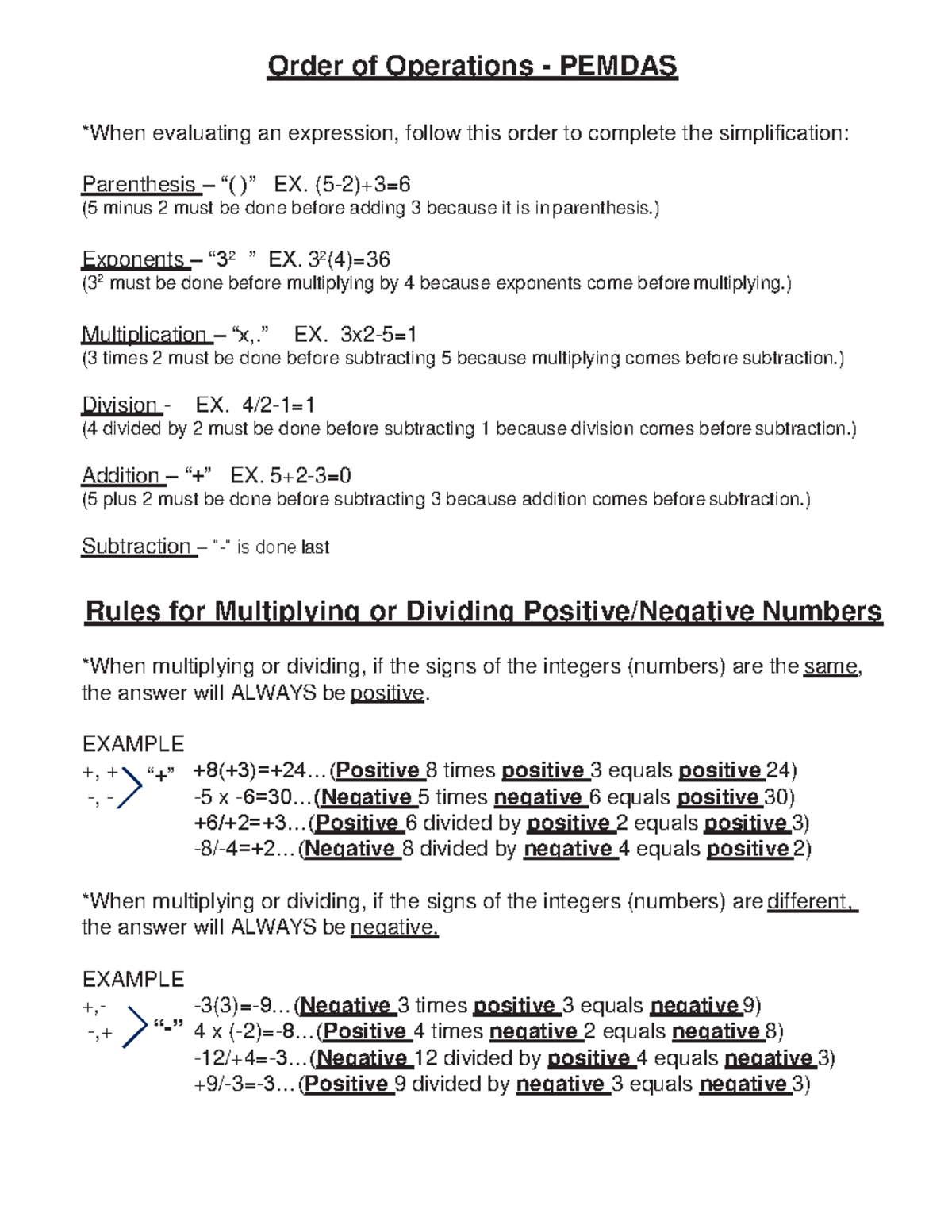 380331689-Order-of-Operations- Pemdas-2 - Matematica - ESPOL - Studocu