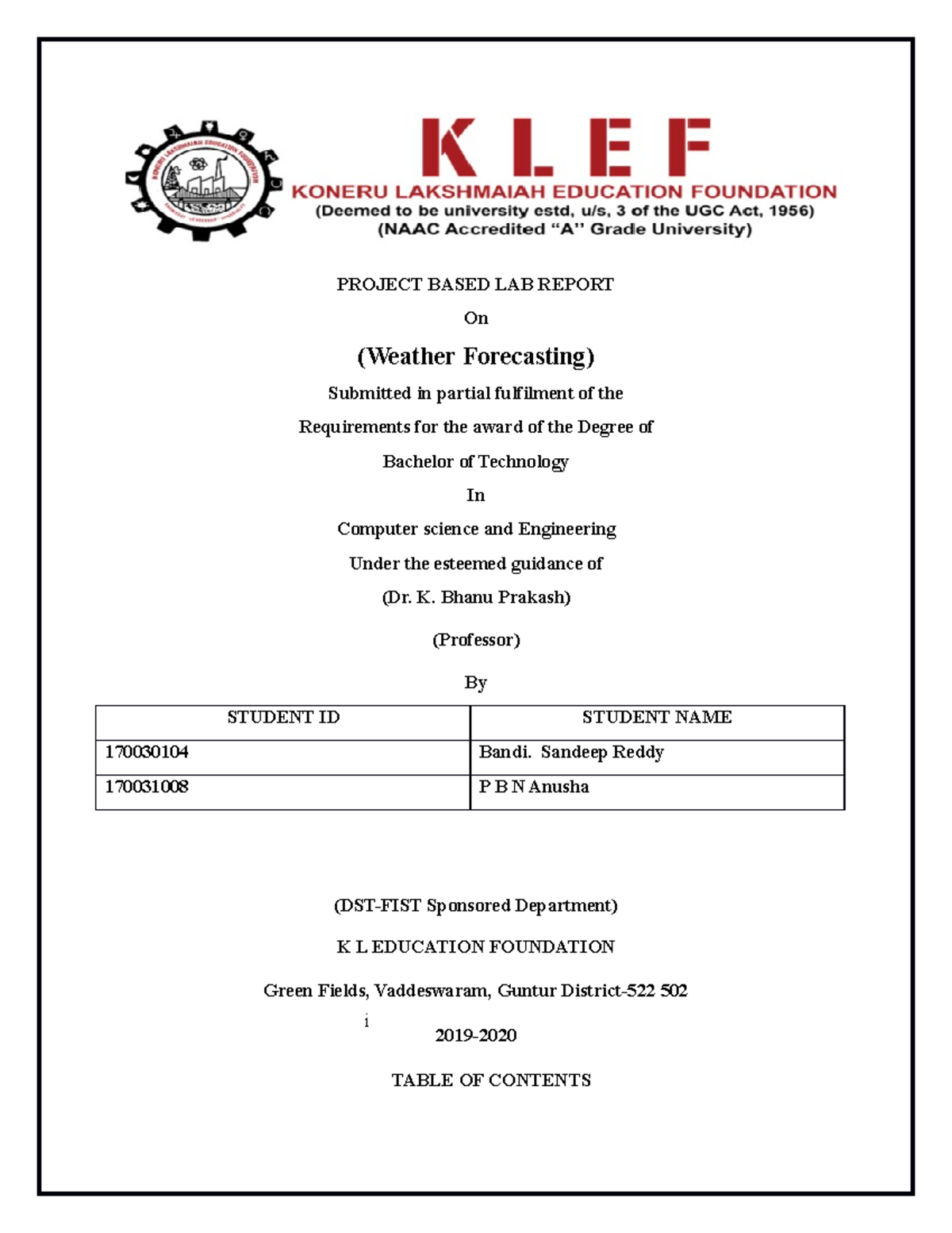 17CS3159Data Warehousingand Mining Project Report Part-A - i PROJECT ...