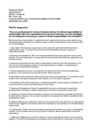 PFE Notes - PFE NOTES Q2. What is Ethics? Explain its theories. Ans ...