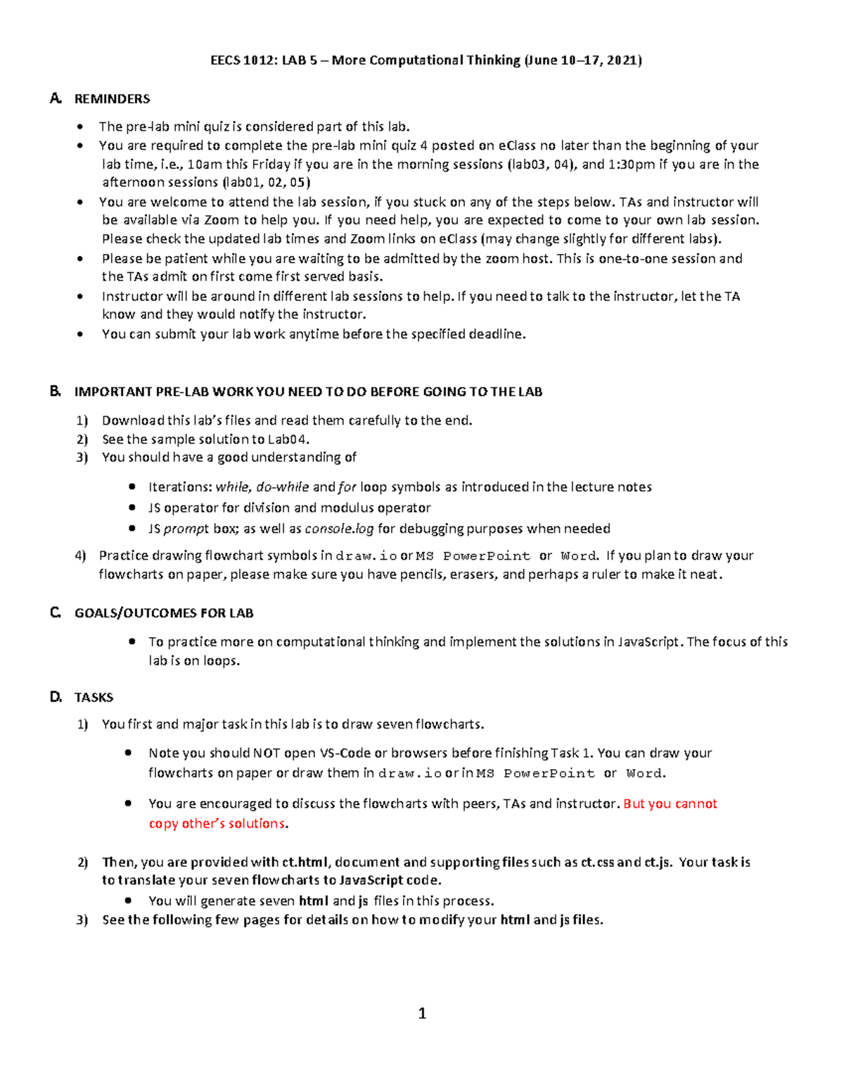 Lab05-converted new - LAB5 - EECS 1012: LAB 5 – More Computational Thinking ( June 10–17, 2021 ...