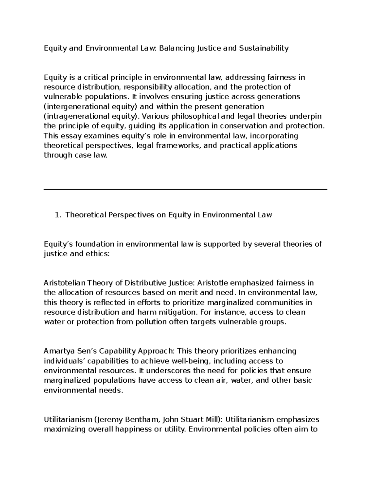 Document (21) - Environment law - Equity and Environmental Law ...
