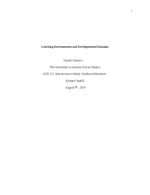 ECE 101 Week 4 Journal - Running head: SELF-EVALUATION 1 Self-Evaluation Journal Christina McKee ...