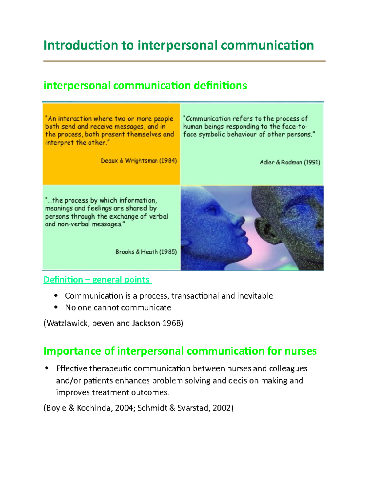 Introduction to interpersonal communication - Introducion to ...
