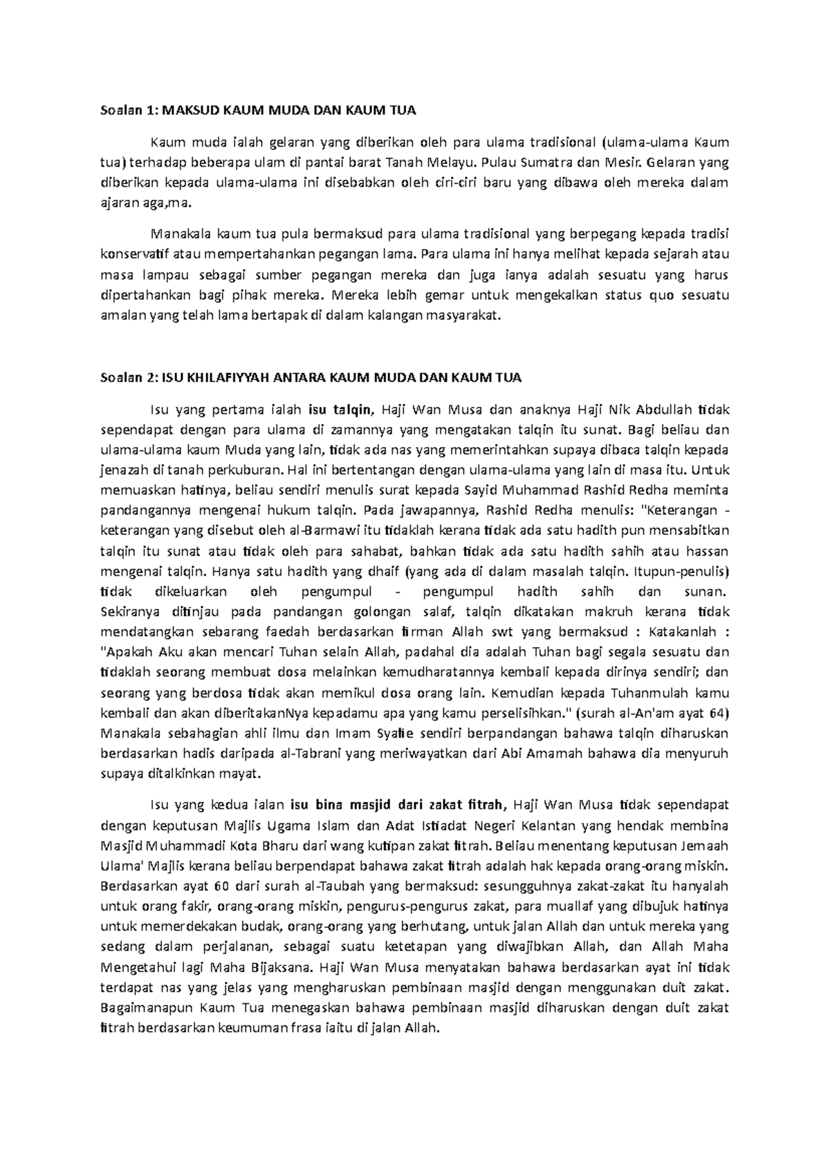 Soalan 1 - help you to gain knowledge - Soalan 1: MAKSUD KAUM MUDA DAN ...