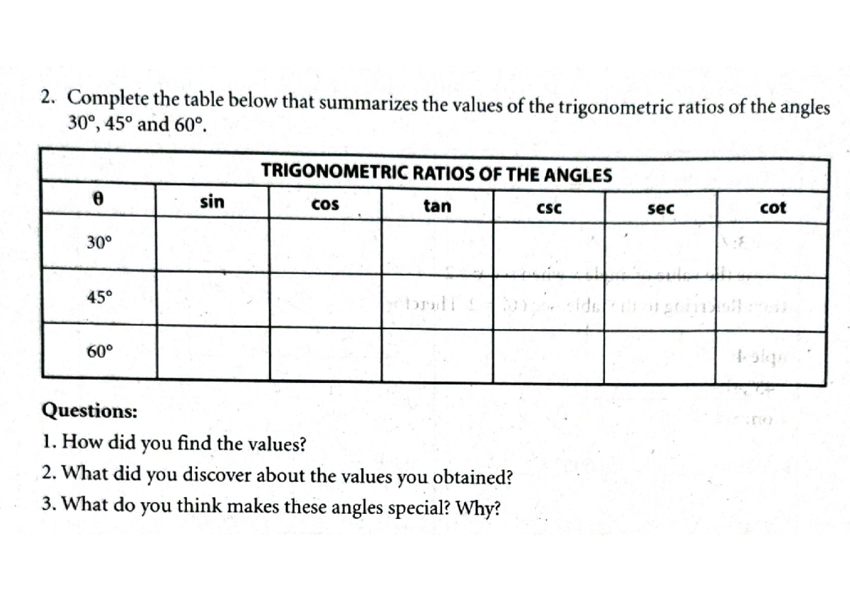 4th performance task - Mathematics - Studocu