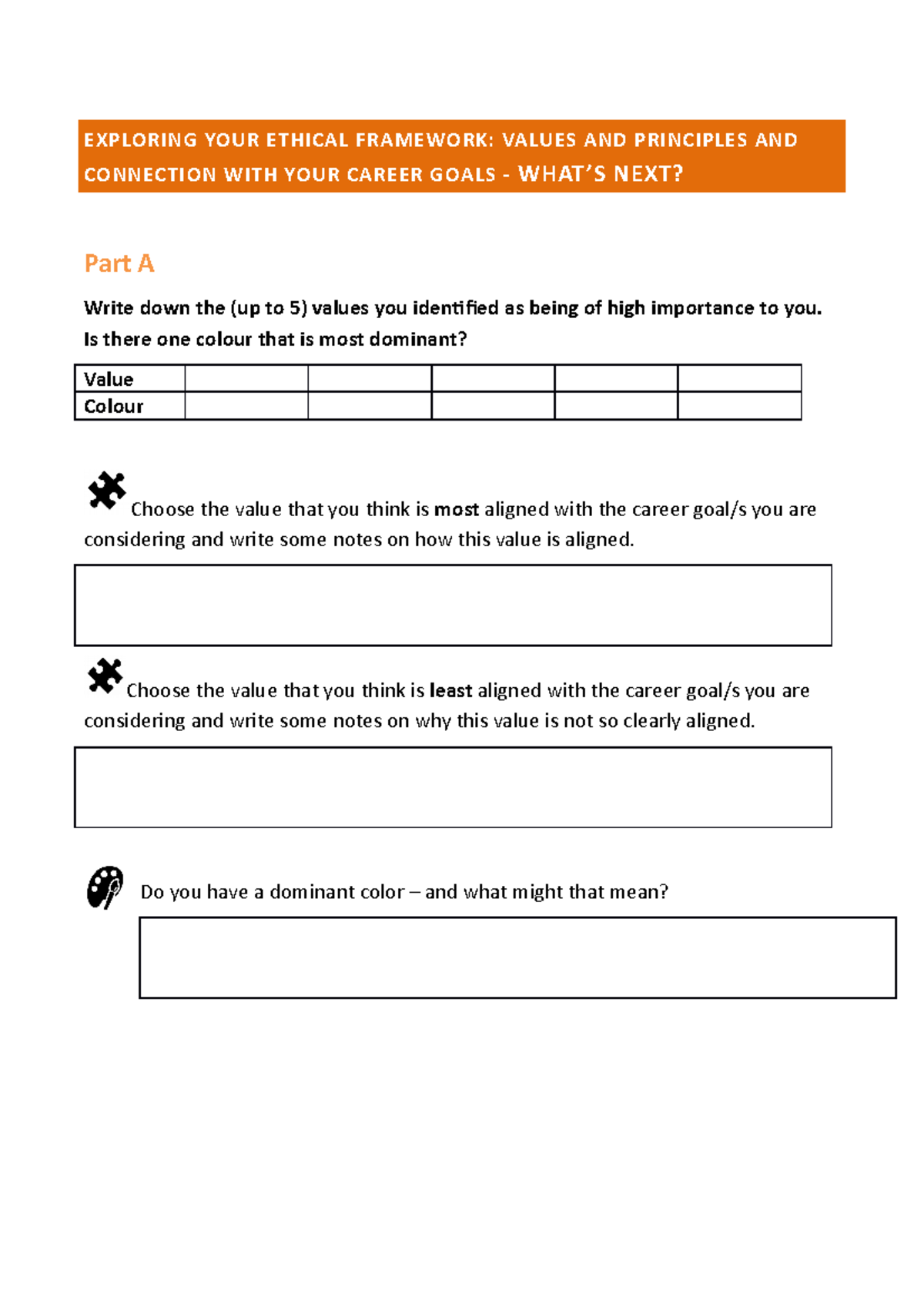 Values Worksheet S2 2020-1 - ITLS6001 - USyd - Studocu