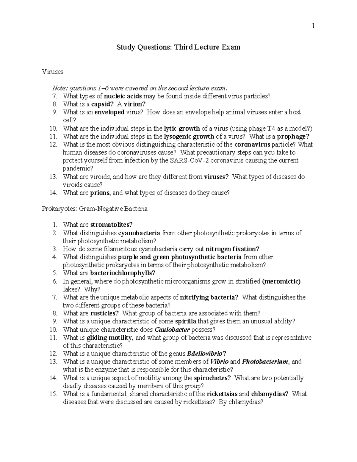 Exam 3 study guide - Dr. Randall Mark Jeter - Study Questions: Third ...