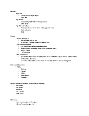 IST 195 Exam 1 Study Guide - IST 195 Exam #1 Study Guide Exam Date: 9 ...