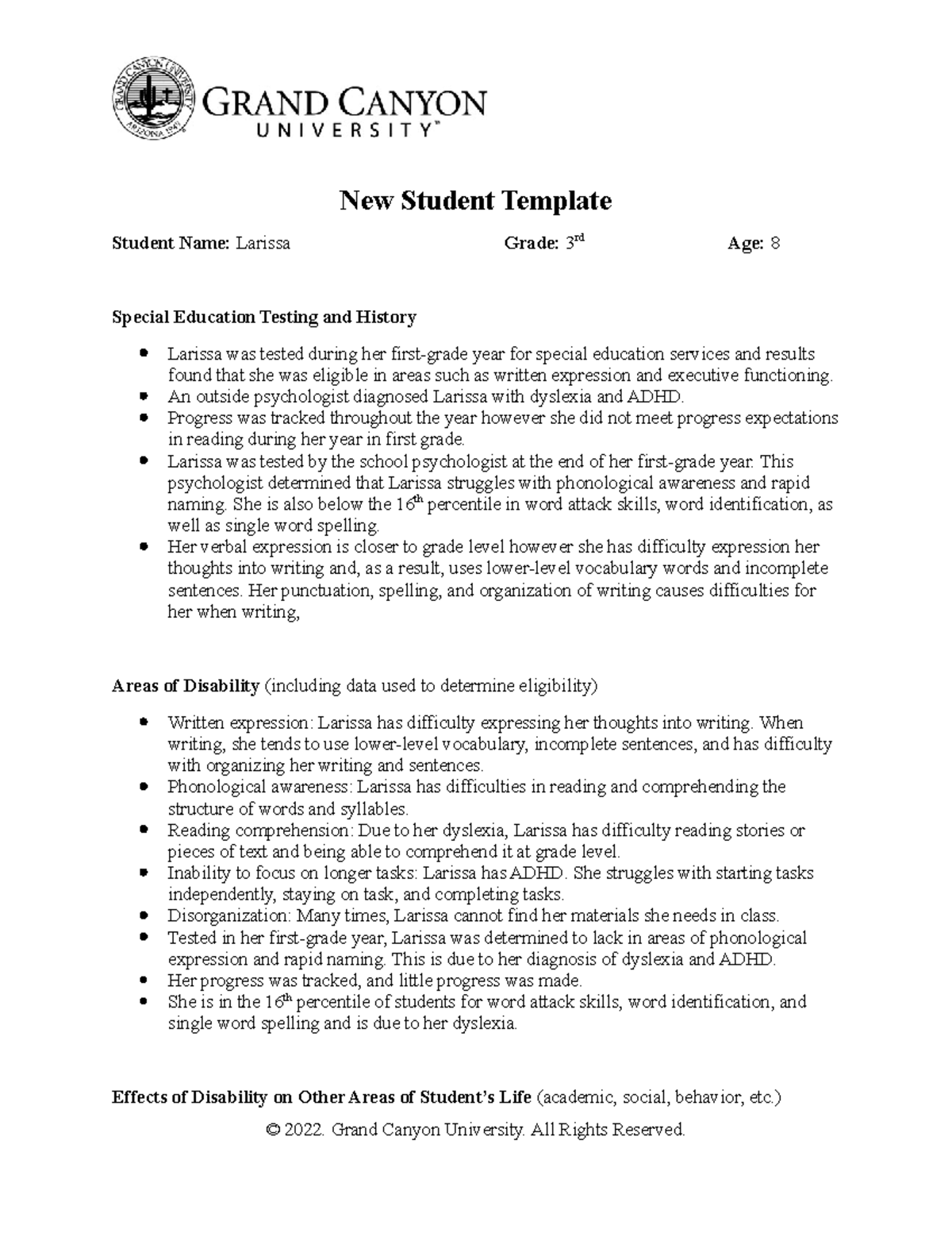 SPD-200 Benchmark Assignment - New Student Template Student Name ...