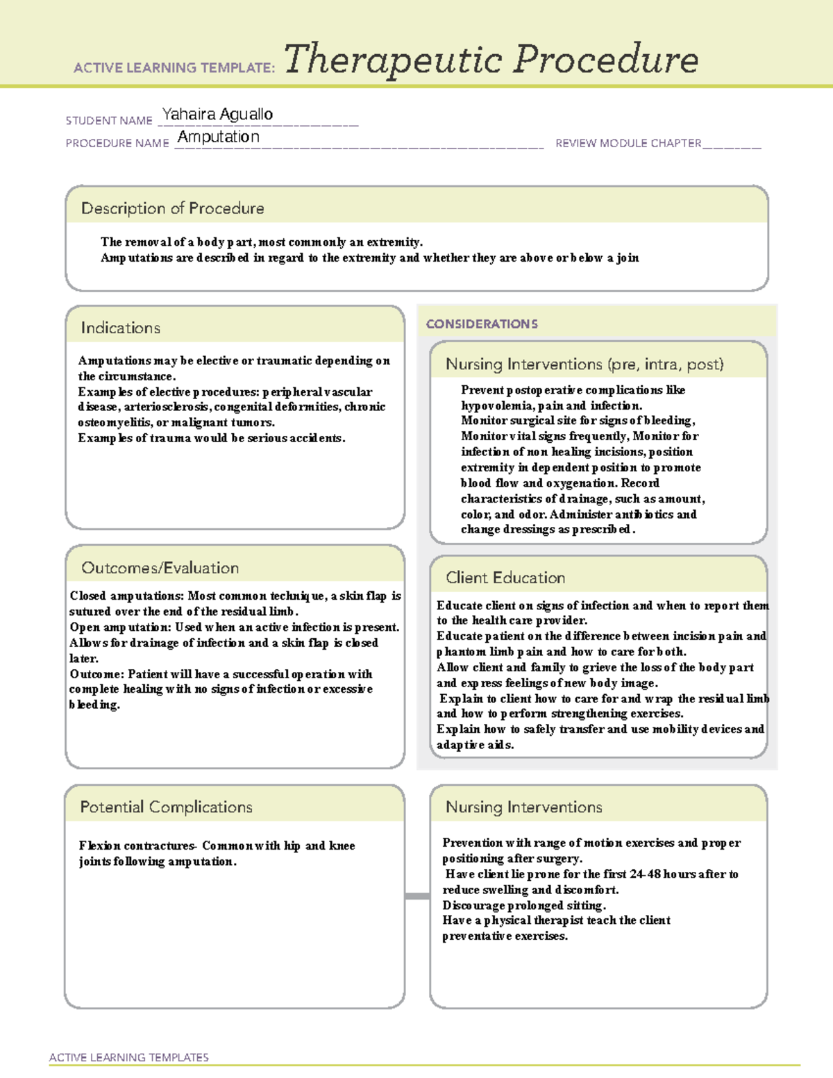 ATI Remediation - ACTIVE LEARNING TEMPLATES Therapeutic Procedure ...