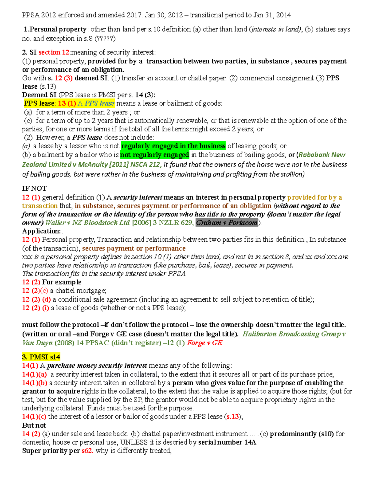 1.PPSA anwsering-FULL template for exam - PPSA 2012 enforced and ...