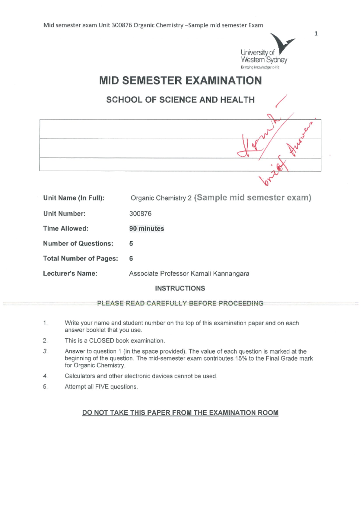 Sample/practice exam 2018, questions and answers - 300301.2 - Studocu