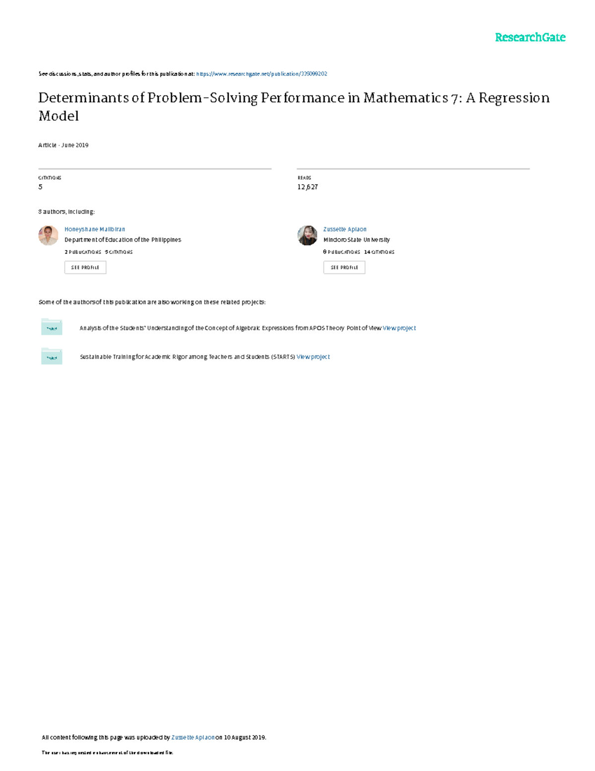 Determinantsof Problem Solving Performance - See discussions, stats, and author profiles for ...