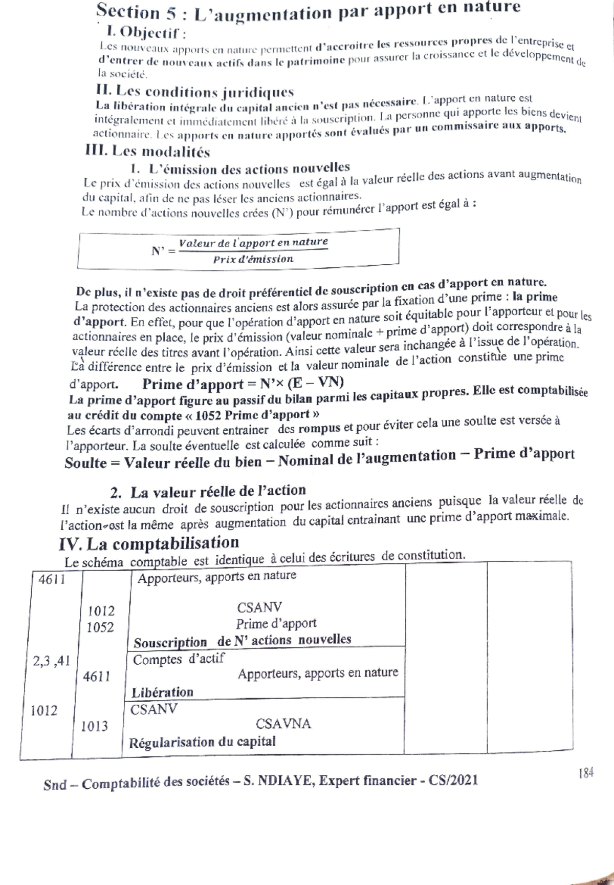 Section 5 chapitre 1 - cours - ecton 5:L'augmentation par apport en ...