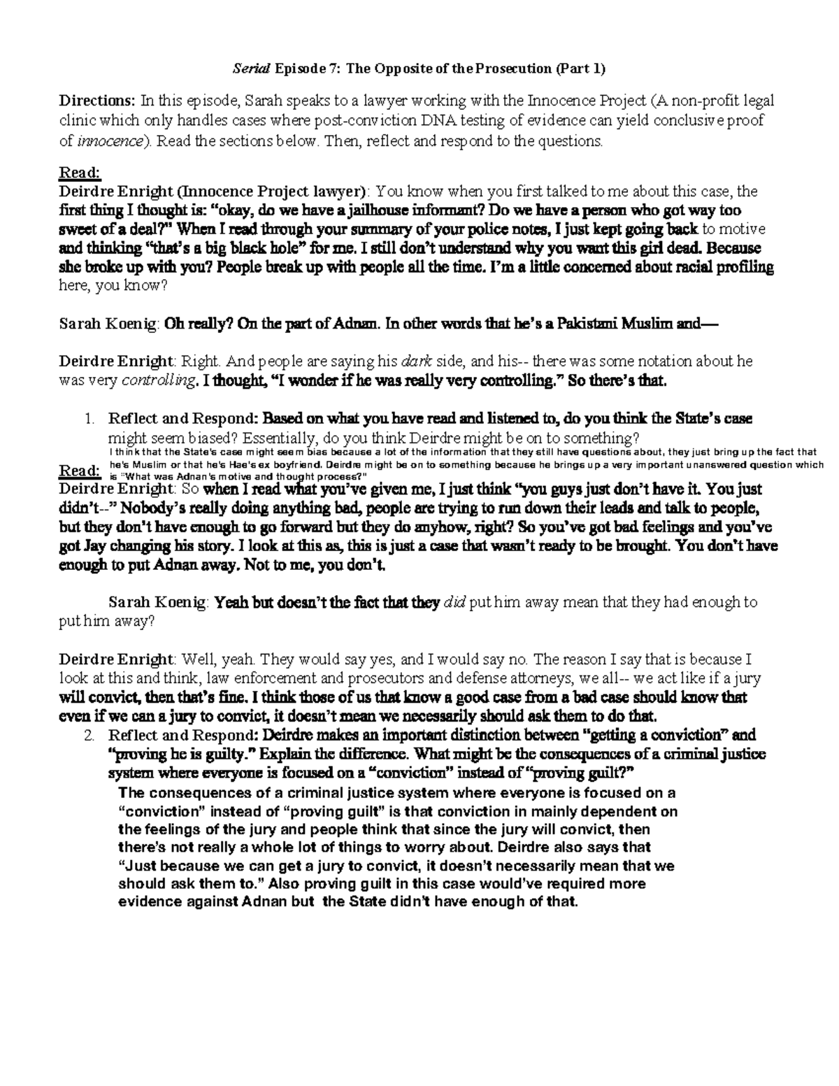 Serial+Ep 7 - Questions and answers that will better help you to ...