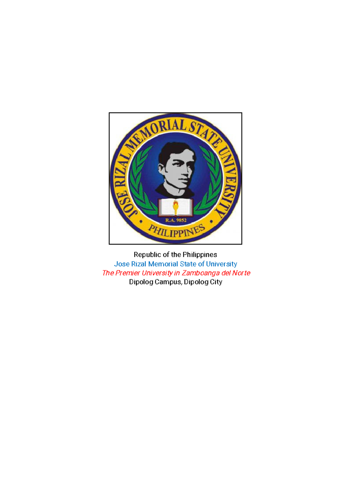 FIL - Fil Res - Republic of the Philippines Jose Rizal Memorial State ...