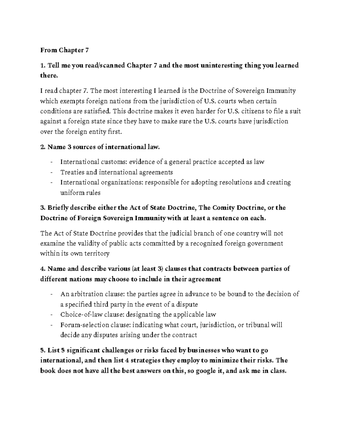 Chapter 7. homework pdf - From Chapter 7 1. Tell me you read/scanned ...