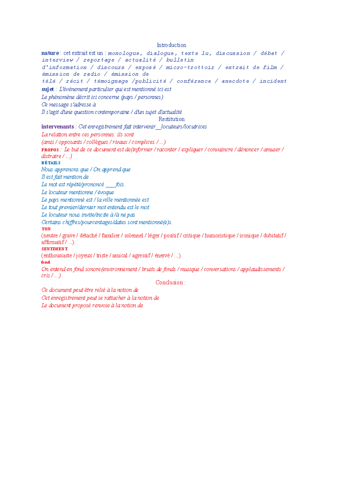 Methodo anglais - Méthodologie - Introduction nature : cet extrait est ...