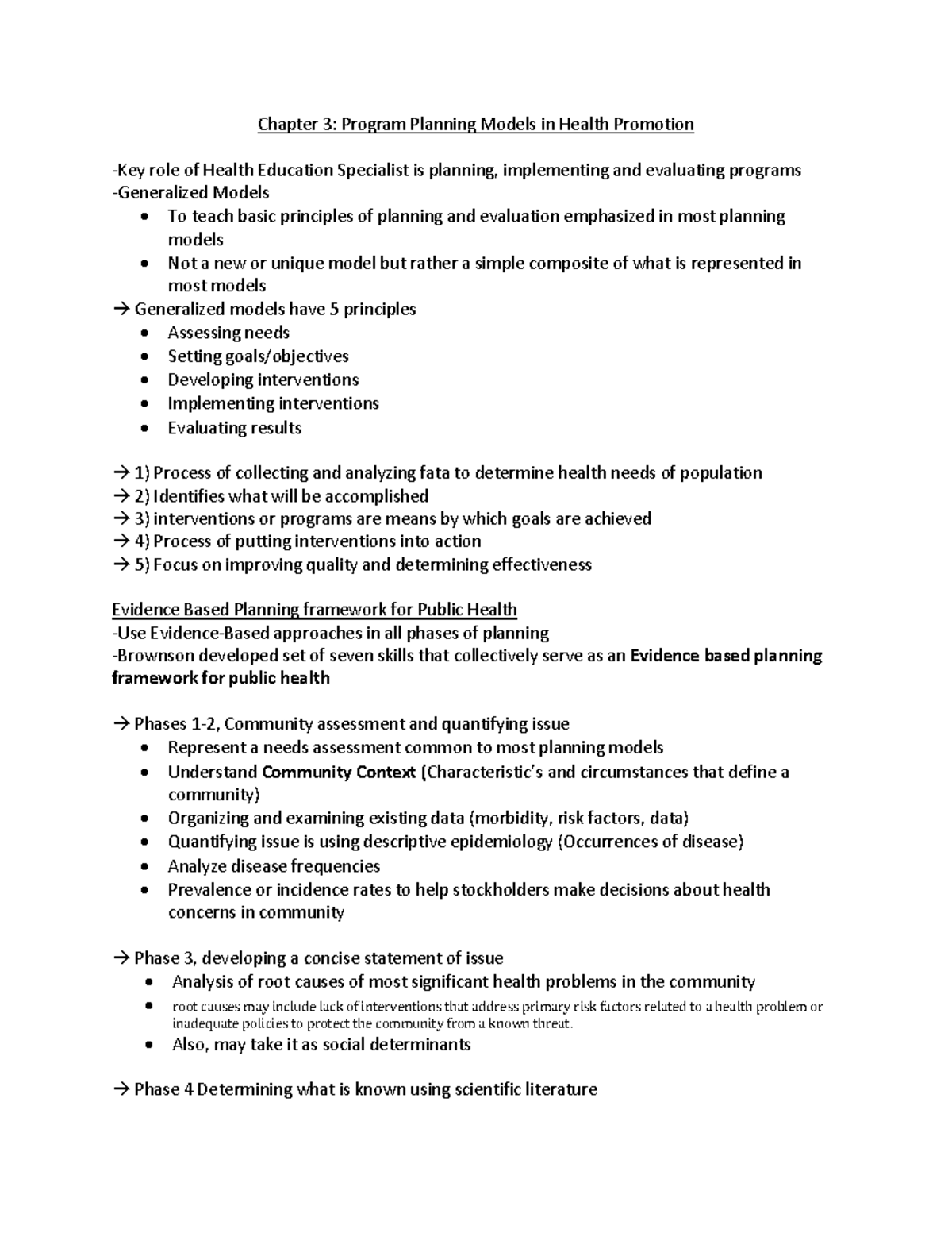 Chapter 3 + 7 Notes -> 2250 - Chapter 3: Program Planning Models in ...