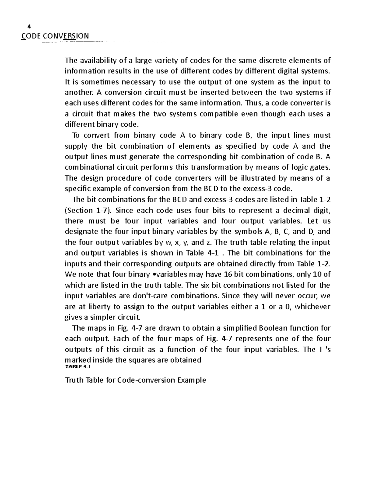 Code Conversion - CODE CONVERSION The availability of a large variety ...