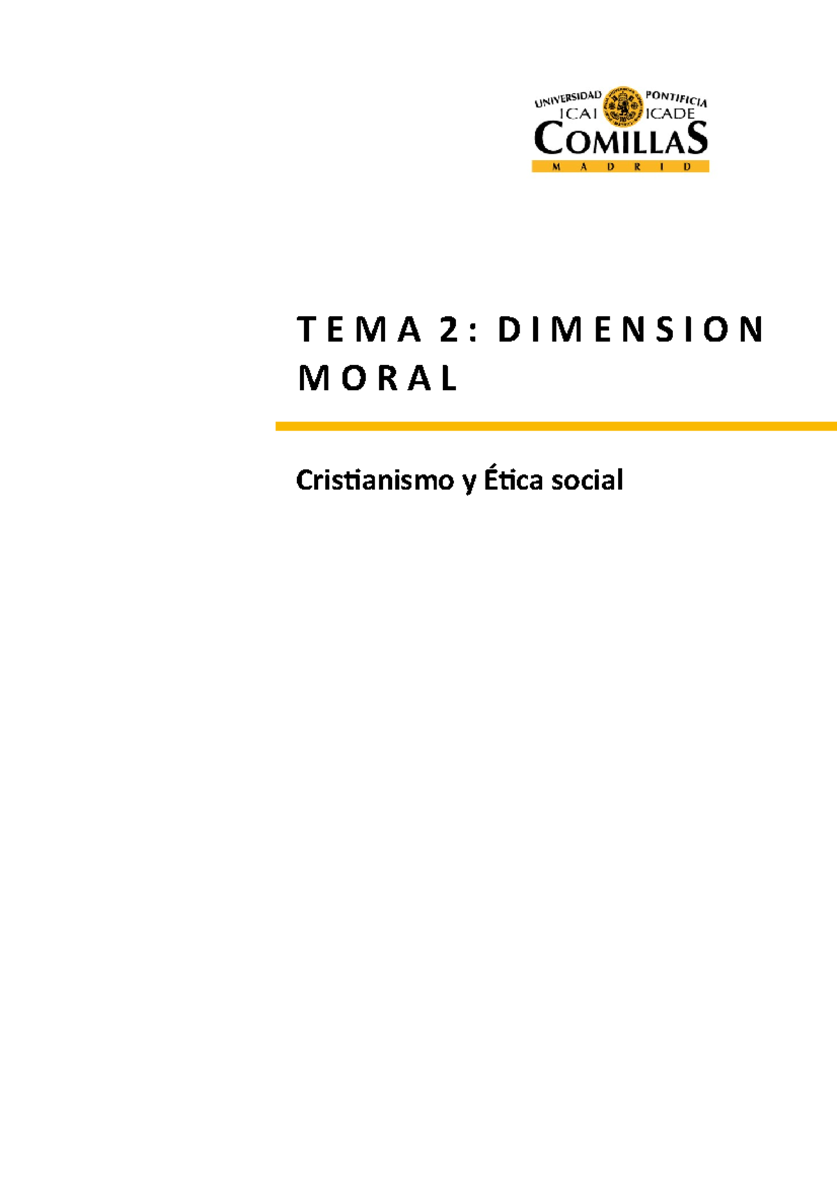 Tema 2 - hnhhh - Cristianismo y Ética social T E M A 2 : D I M E N S I ...