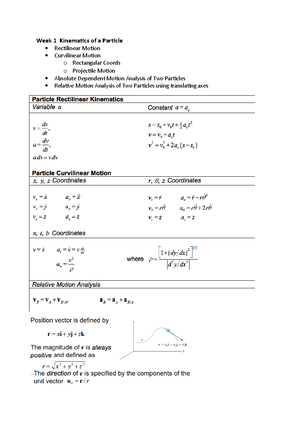 Lecture 6 Planar Kinematics of a Rigid Body - It can be expressed by ...