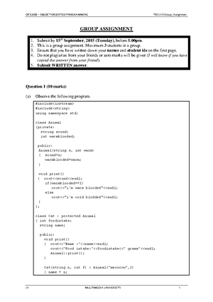 33070 Lab Exe Inheritance - DCS 5088 OBJECT ORIENTED PROGRAMMING LAB_Exercise LAB : Inheritance ...
