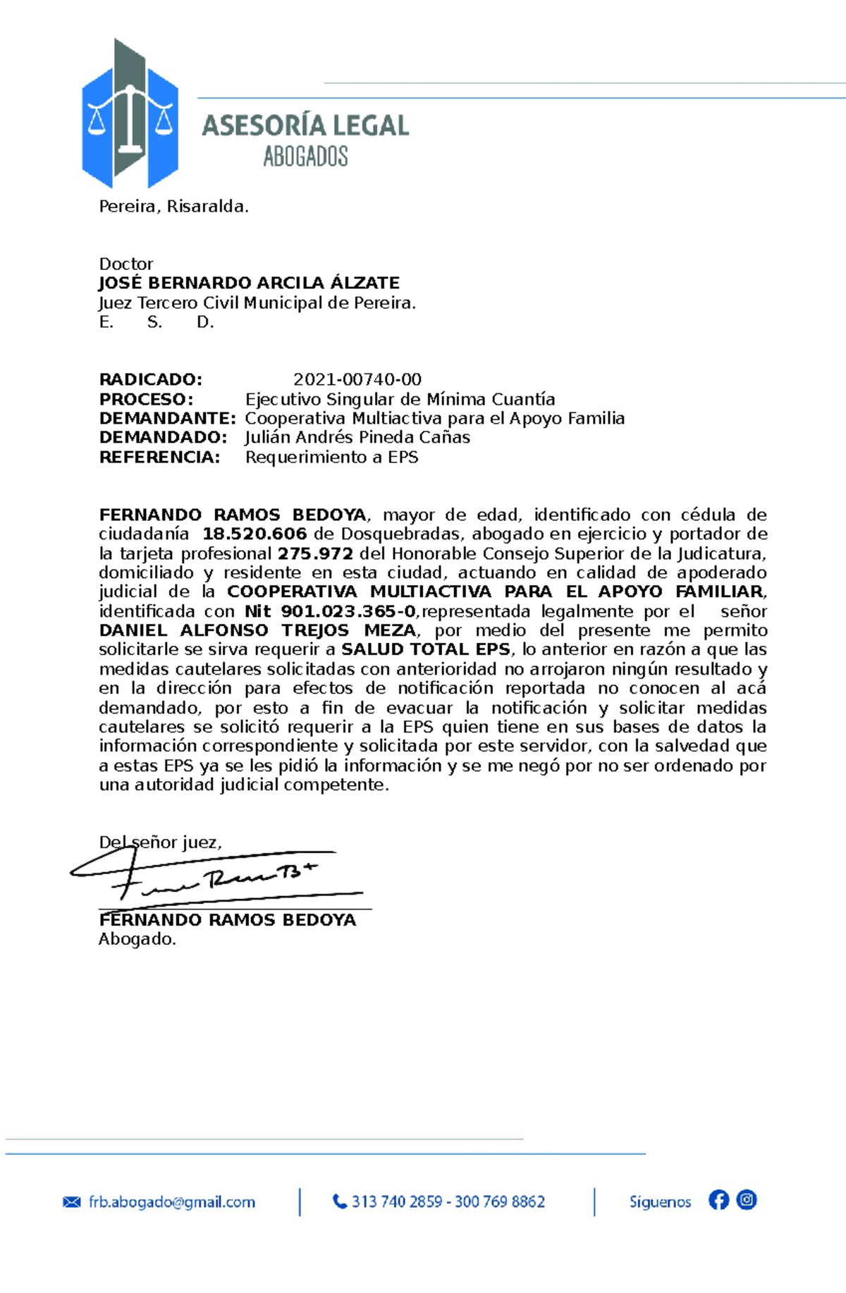 Requiere EPS - como requerir a una eps para que den informacion ...