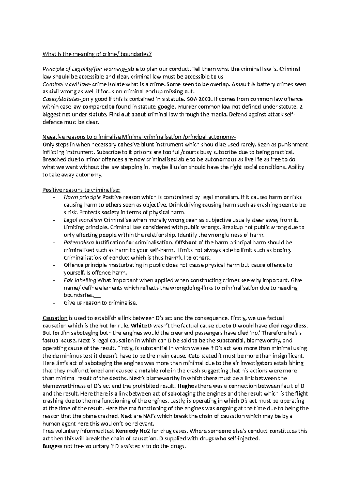 Intro causation MR LOC - What is the meaning of crime/ boundaries ...
