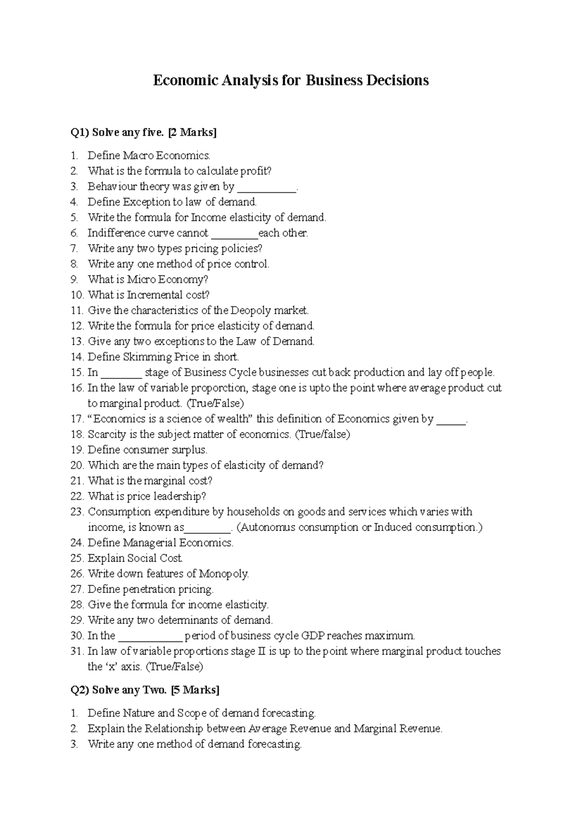 Economic Analysis for Business Decisions - Copy - Economic Analysis for ...