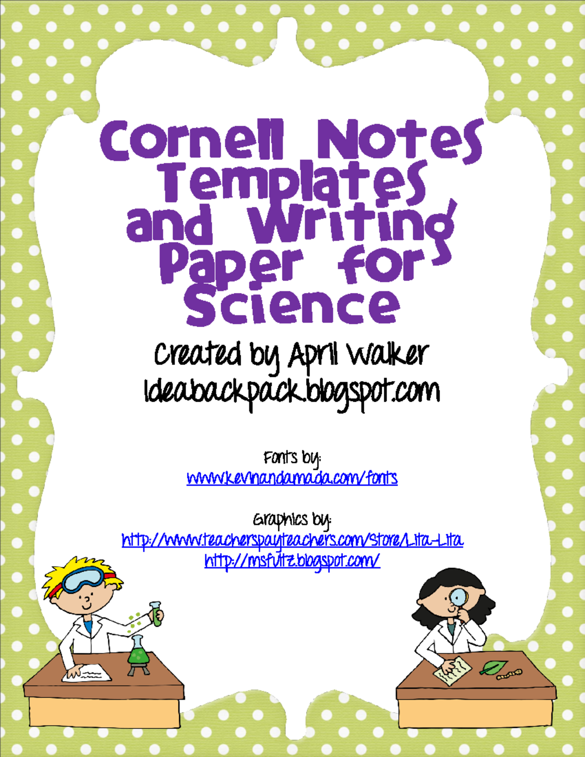 Cornell Notes Templatesand Writing Paperfor Science Freebie-1 - Cornell ...