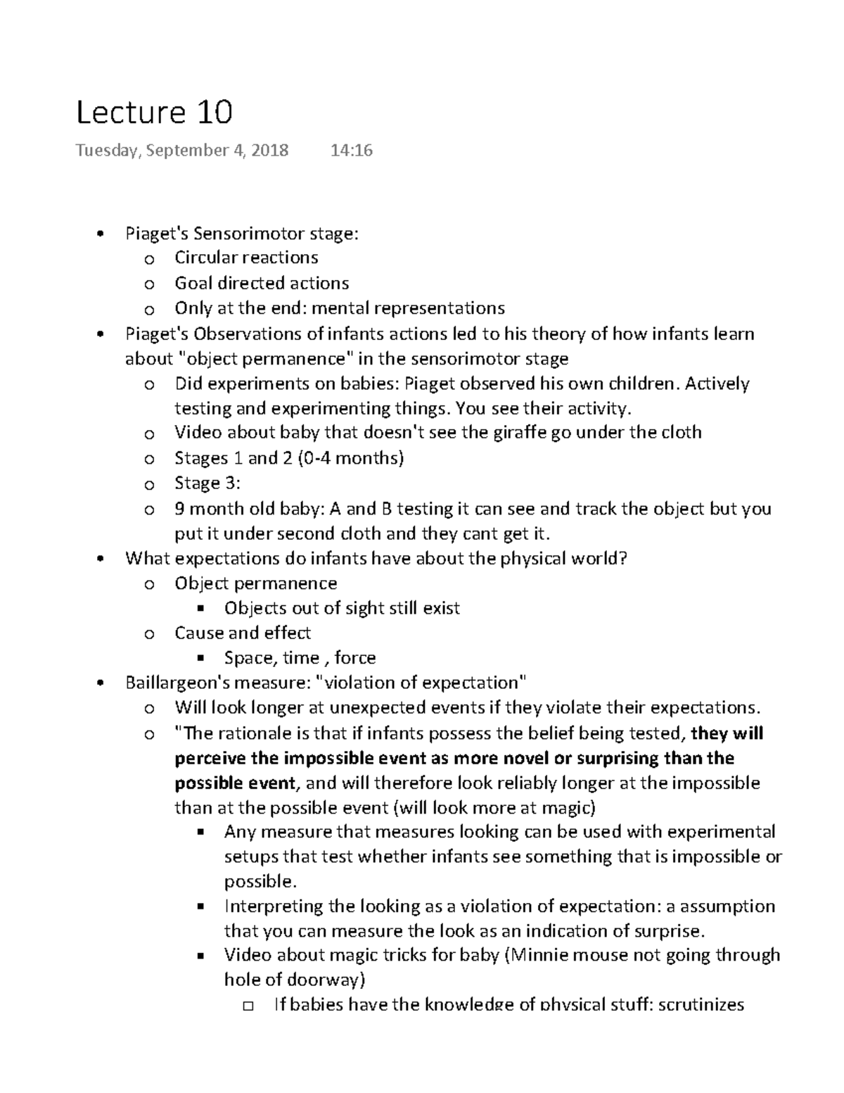 Lecture 10 - Very comprehensive notes in class on teacher commentary ...