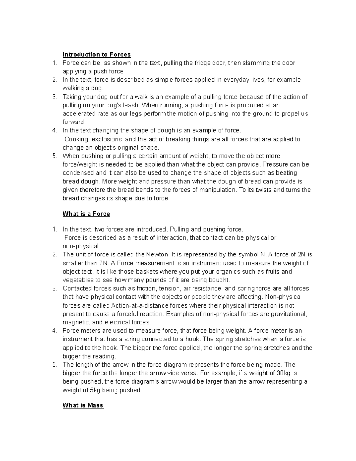 Resultant Forces - Helped me on my test - Introduction to Forces Force ...