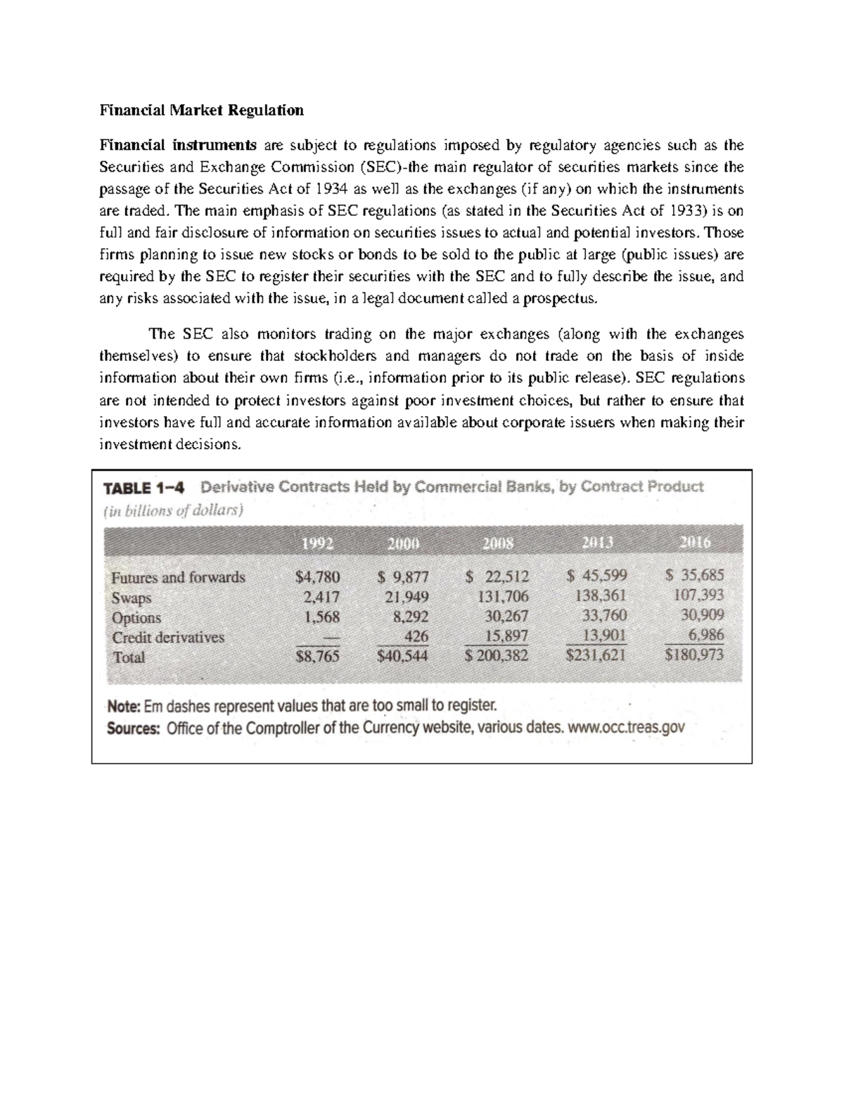 Financial Market Regulation - Financial Market Regulation Financial ...