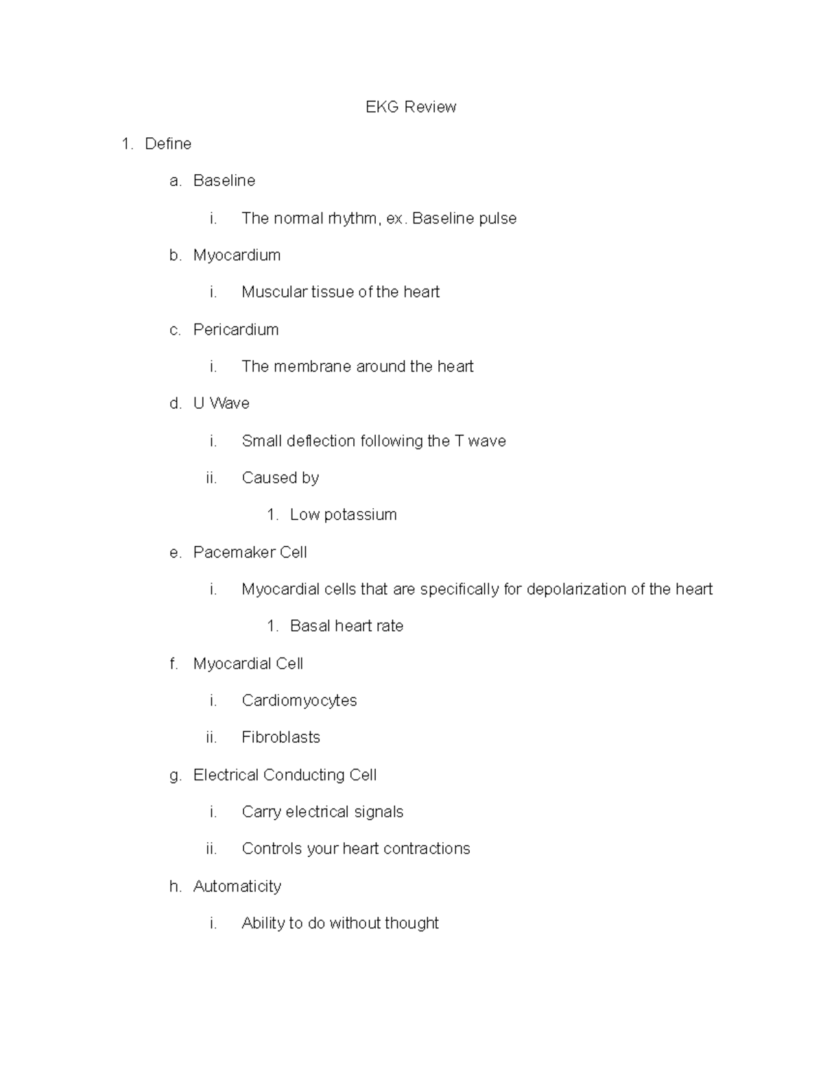EKG Review - Definitions and examples that can help you with EKGs - EKG ...