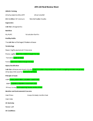 ATR 150 Emergency Action Plan Assignment - ATR 150 Risk Management ...
