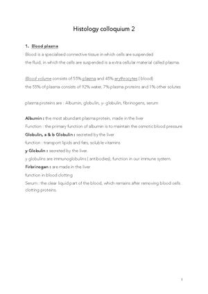 Histology - Colloquium I - Histology Colloquium I Question 3 Colloquium ...