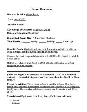 Egg drop - lesson plan - Lesson Plan Form Name of Activity: Egg Drop ...