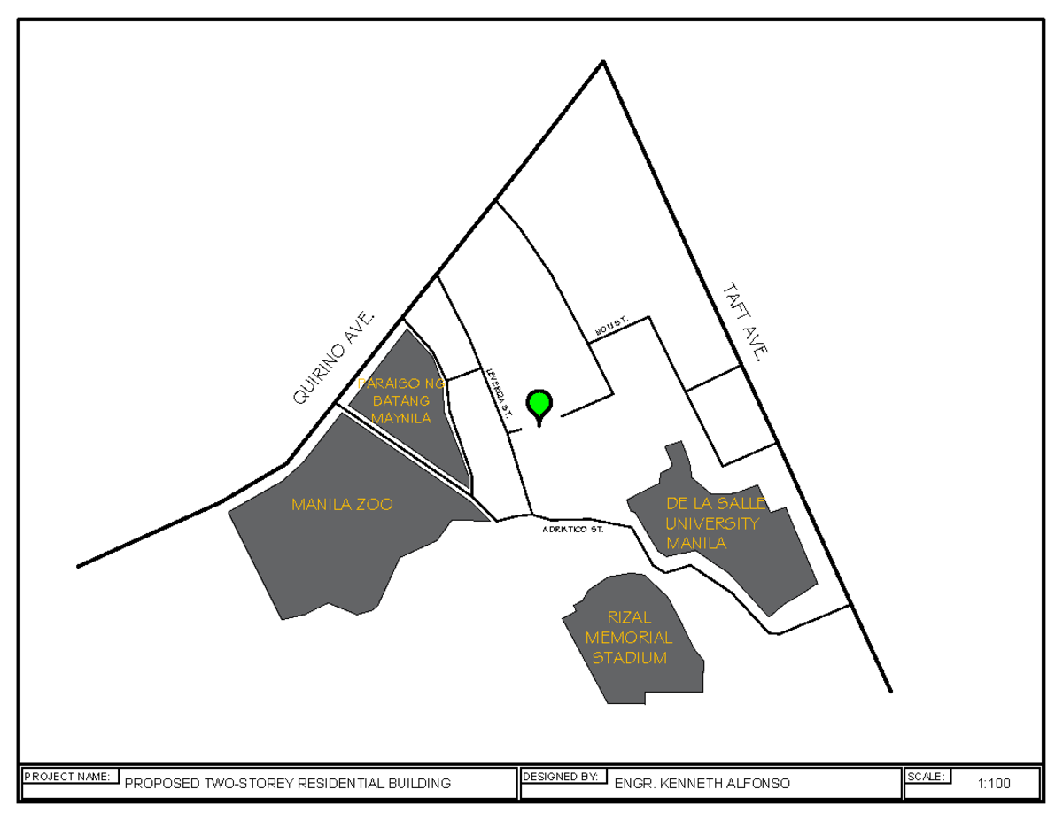 Sample Vicinity Plan - Bachelor of Science in Civil Engineering ...