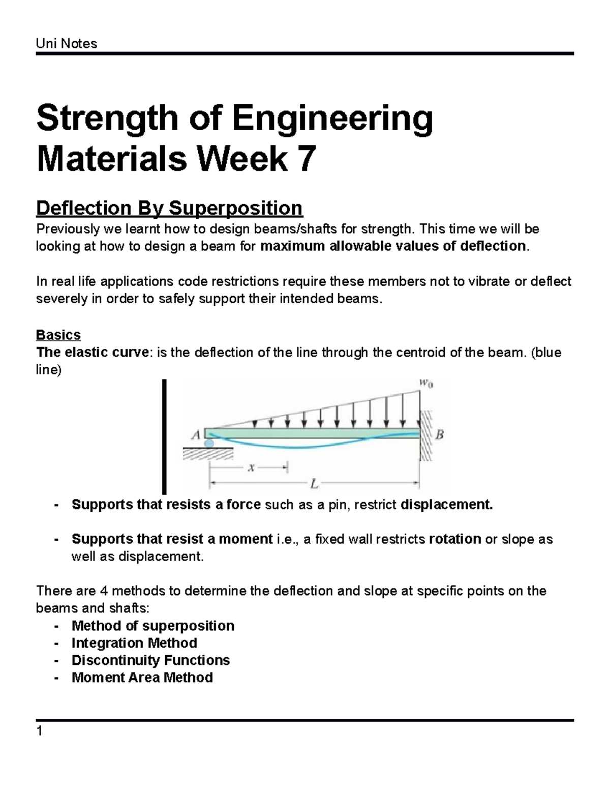 Week 7 - Notes for Engineering Strength of Materials for the University ...
