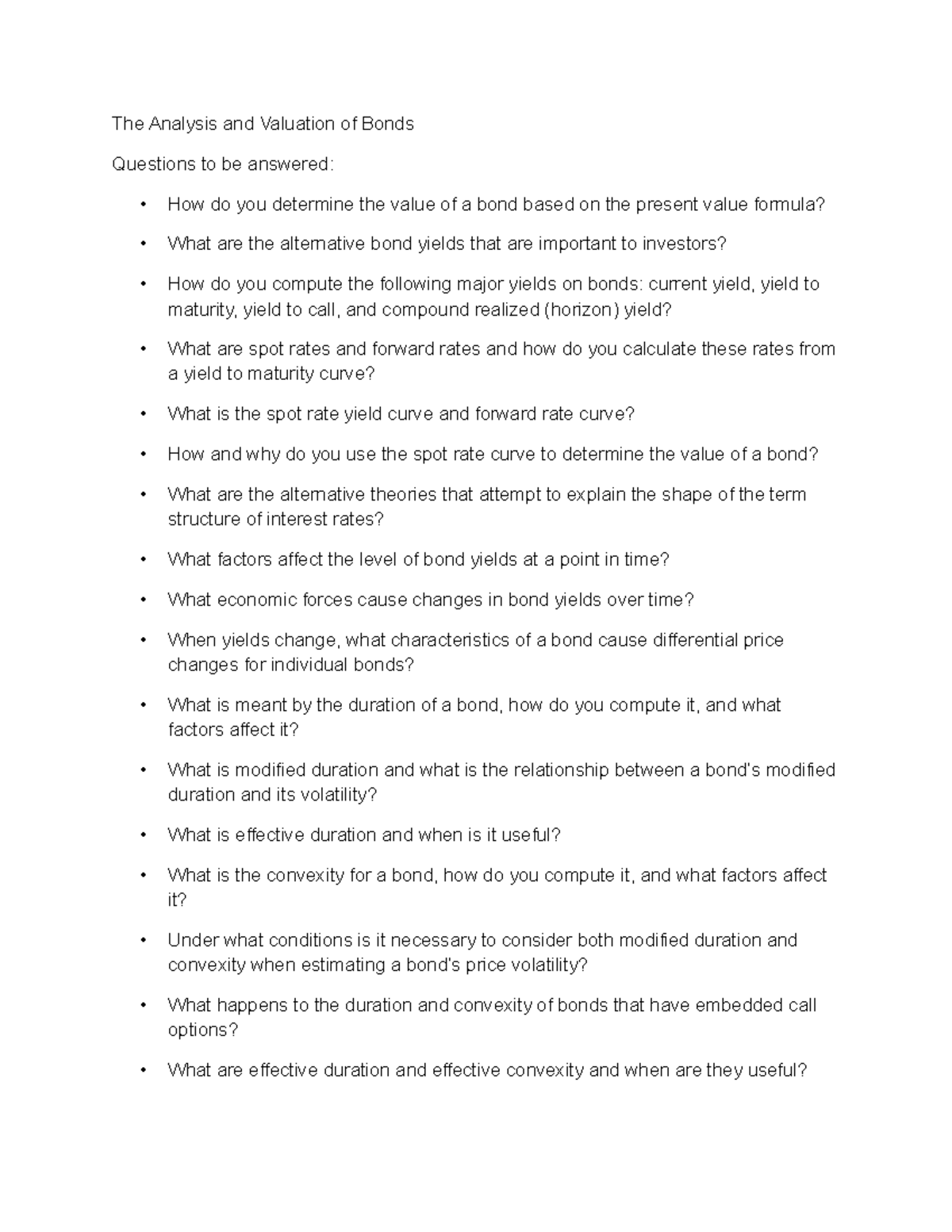 The Analysis and Valuation of Bonds - The Analysis and Valuation of ...