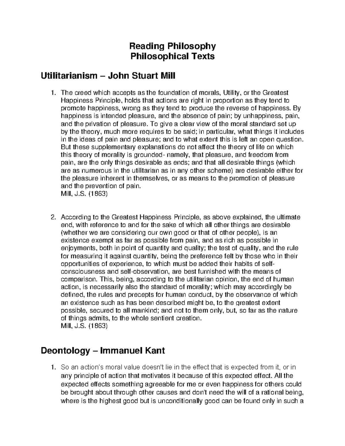 PHI 208 Philosophical Texts - Reading Philosophy Philosophical Texts ...