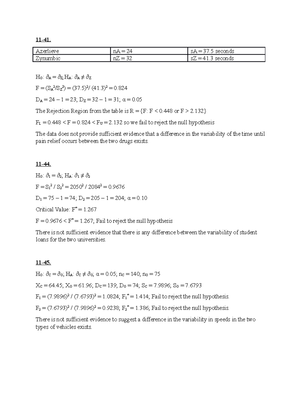 5-4 Homework - Textbook Assignments Inferences about Chi Square - 11-41 ...